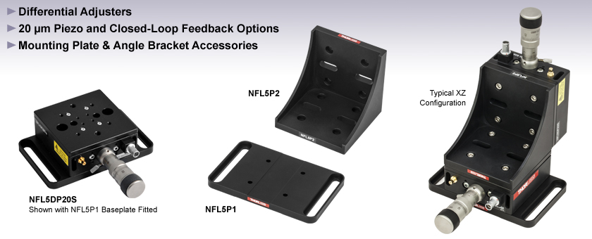 Single-Axis Flexure Stages: 5 mm Travel